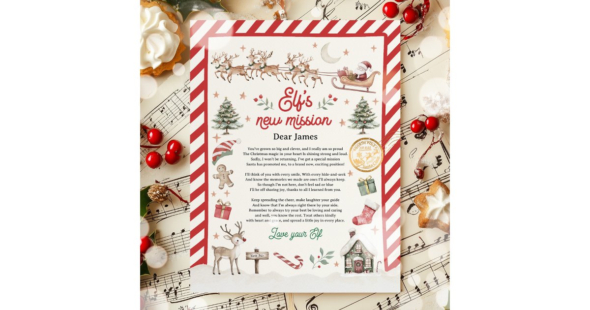 Personalized Elf Retirement Letter Goodbye Elf | Zazzle