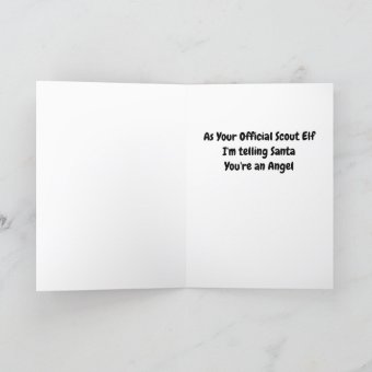 Personalized Elf Snow Angel Christmas Card | Zazzle