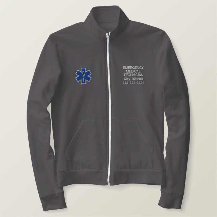 Personalized Emergency Medical Technician EMT Embroidered Jacket | Zazzle