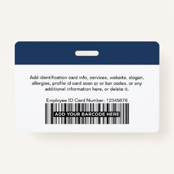 Personalized Employee Modern Photo ID Security Badge | Zazzle