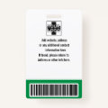 Personalized Employee, Photo, Bar Code & Logo Badge | Zazzle
