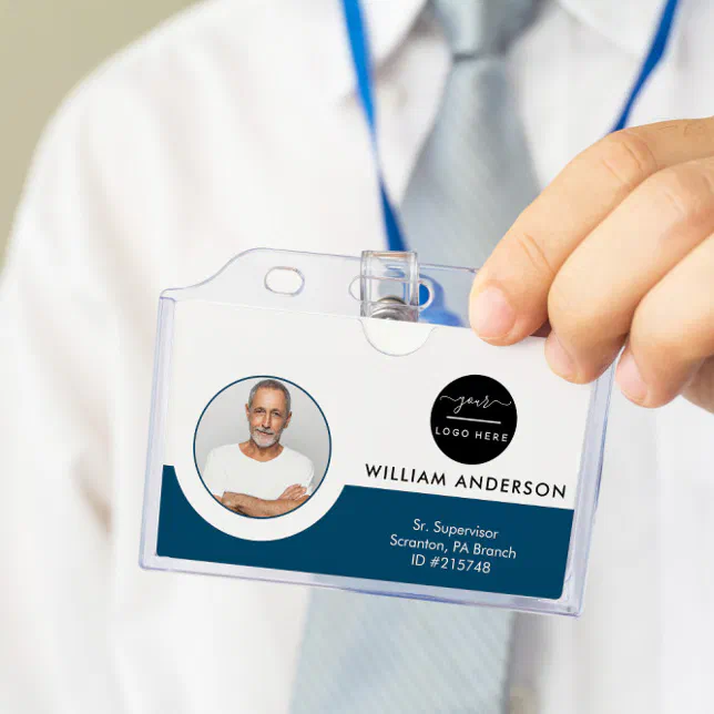 Personalized Employee Photo ID Company Security Ba Badge | Zazzle