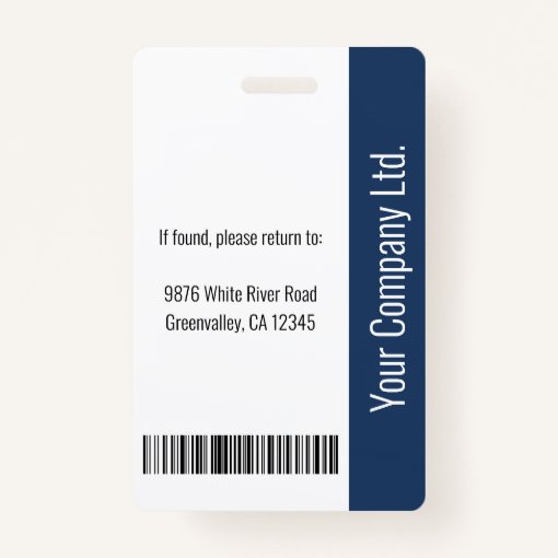 Personalized Employee Photo ID Company Security Badge | Zazzle