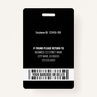 Personalized Employee Photo ID Vertical Badge | Zazzle