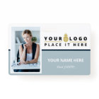 Personalized Employee Photo Logo Barcode ID Badge | Zazzle