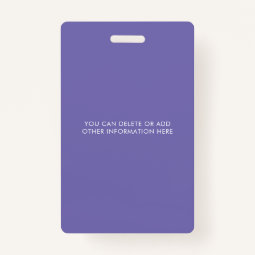 Personalized Employee | Purple Logo Staff Photo Badge | Zazzle