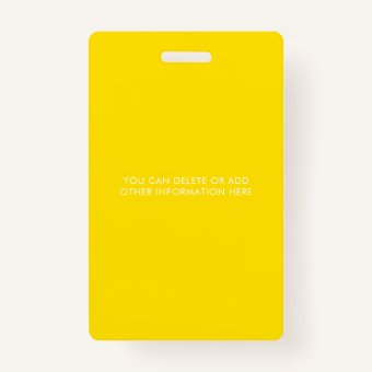 Personalized Employee | Yellow Logo Staff Photo Badge | Zazzle