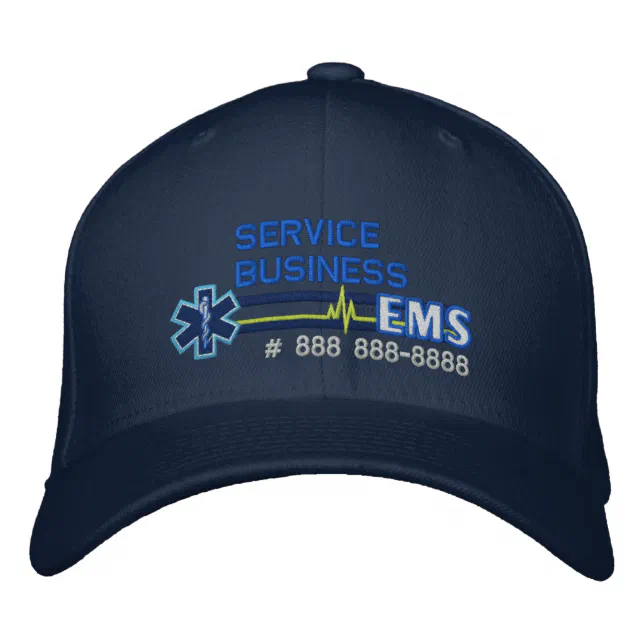 Personalized EMS Paramedic Star of Life Embroidered Baseball Cap | Zazzle