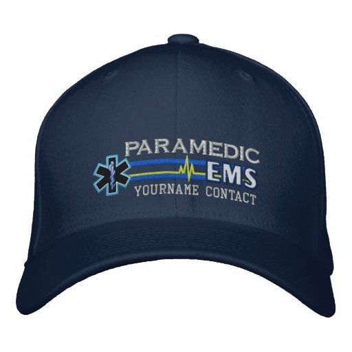 Personalized EMS Paramedic Star of Life Embroidered Baseball Hat ...