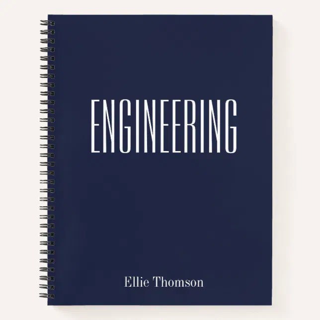 Personalized Engineering Graph Paper Simple Design Notebook | Zazzle