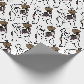 Personalized English Bulldog Puppy Wrapping Paper | Zazzle