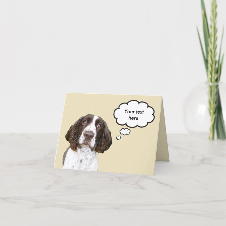 Personalized English Springer Spaniel Card | Zazzle