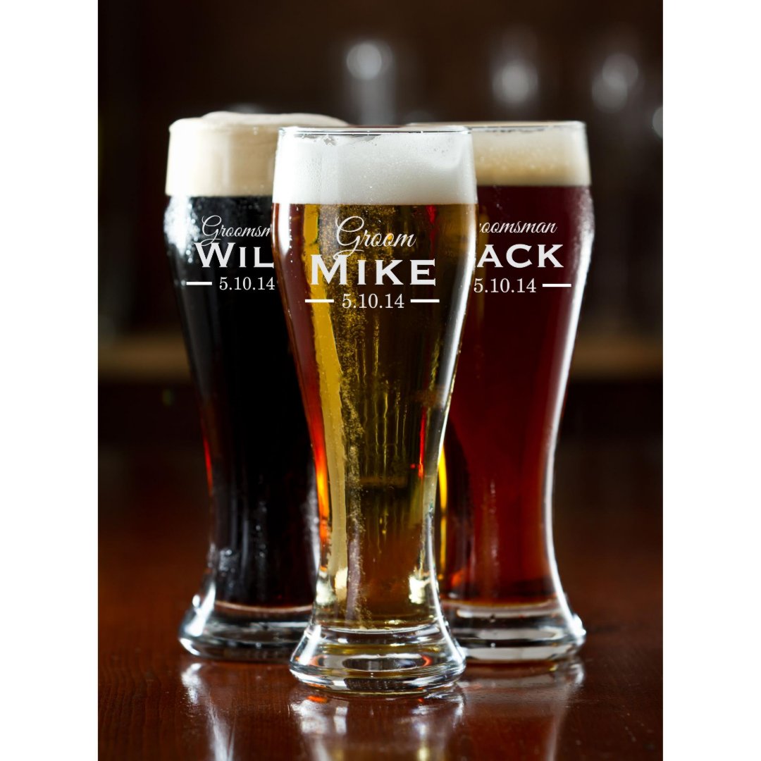 Personalized Engraved Pilsner Glass (Single) | Zazzle