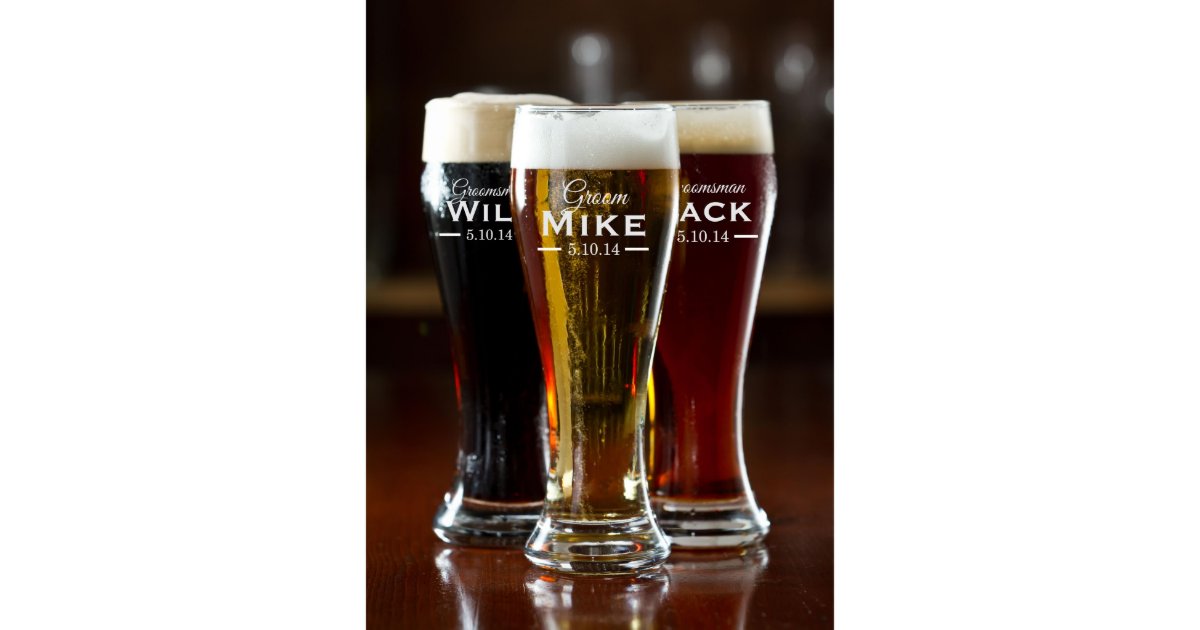 Personalized Engraved Pilsner Glass (Single) | Zazzle