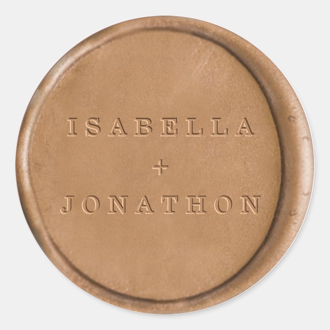 Personalized Envelope Sticker Looks Like Wax Seal | Zazzle