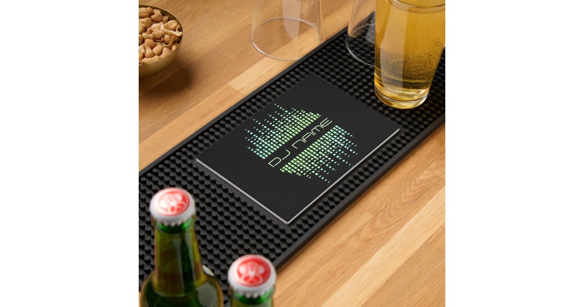 Personalized Equalizer DJ Bar Mat | EDM Club Music | Zazzle