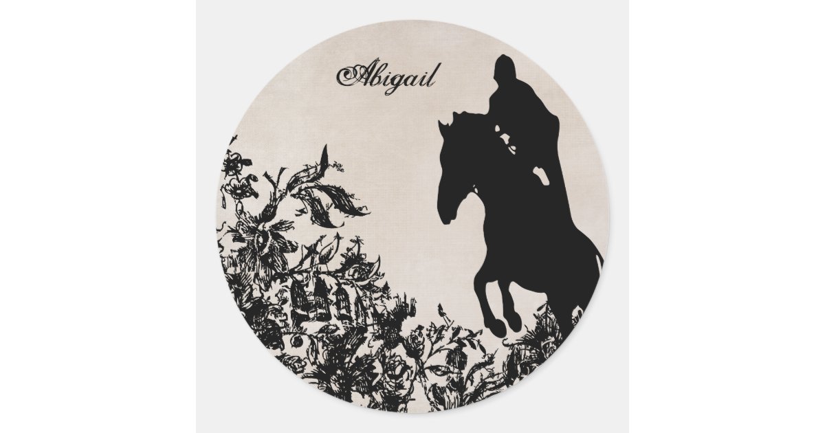 Personalized Equestrian Horse Jumping Sticker | Zazzle