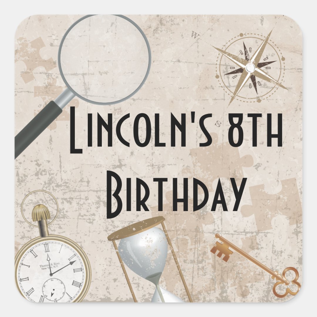 Personalized Escape Room Party Stickers | Zazzle