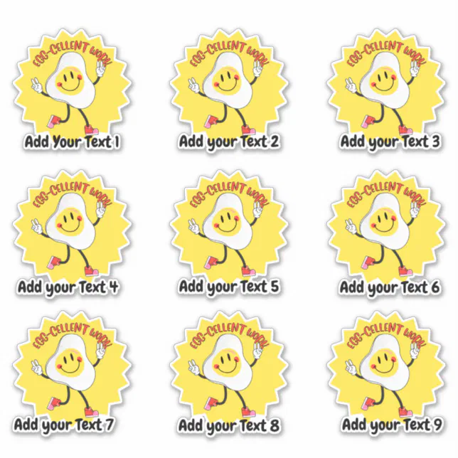 Personalized Excellent Food Teacher Reward Sticker | Zazzle