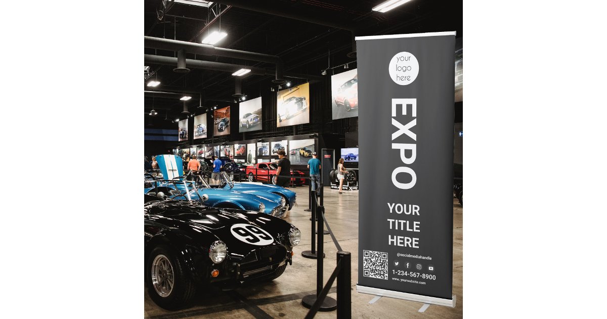 Personalized Expo Trade Fair Show Conference Retractable Banner | Zazzle