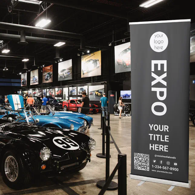 Personalized Expo Trade Fair Show Conference Retractable Banner | Zazzle