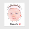 Personalized Face Photo Stickers, Custom Face Sticker | Zazzle