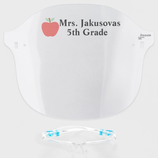 Personalized Face Shield Teacher Face Mask | Zazzle