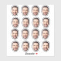 Personalized Face Stickers Custom 16 Photo Face | Zazzle