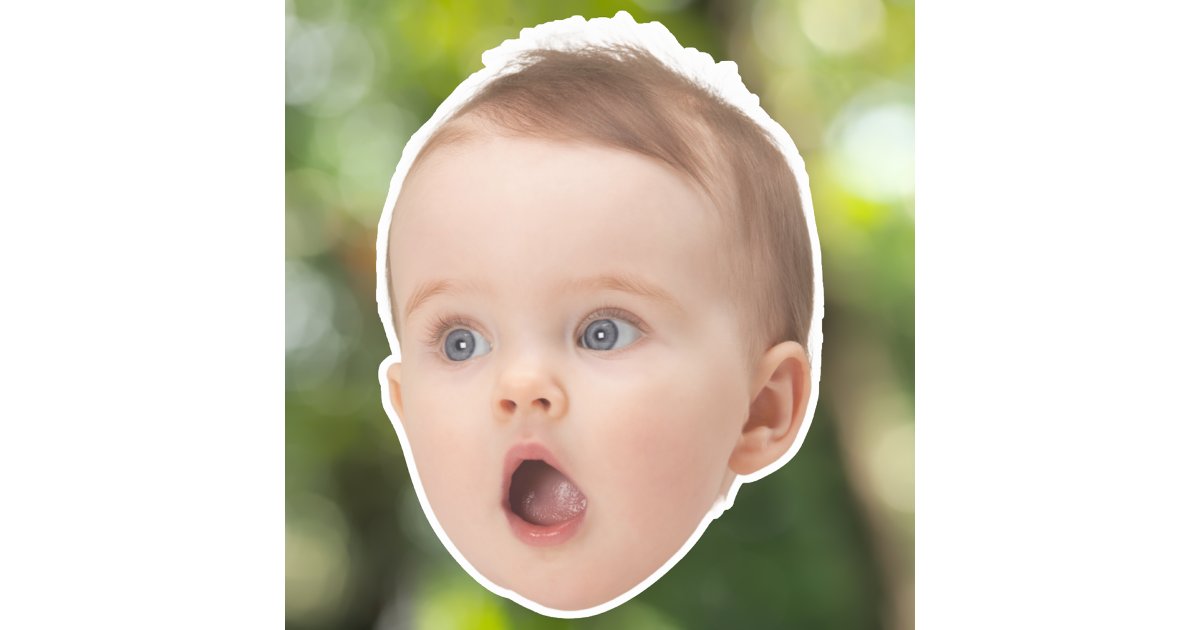 Personalized Face Stickers, Custom Face Photo Sticker | Zazzle