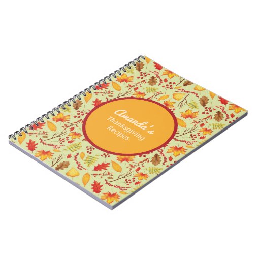 Personalized Fall / Autumn Leaves Journal | Zazzle