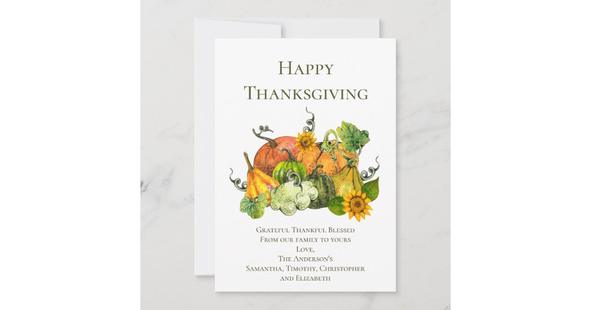 Personalized Fall Autumn Thanksgiving Day Card | Zazzle
