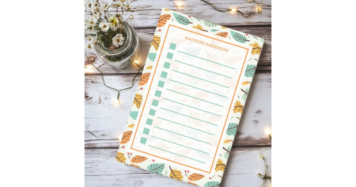 Personalized Fall Leaves To-Do List Post-it Notes | Zazzle