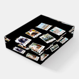 Personalized Family 6 Photo Custom Collage Paperweight | Zazzle