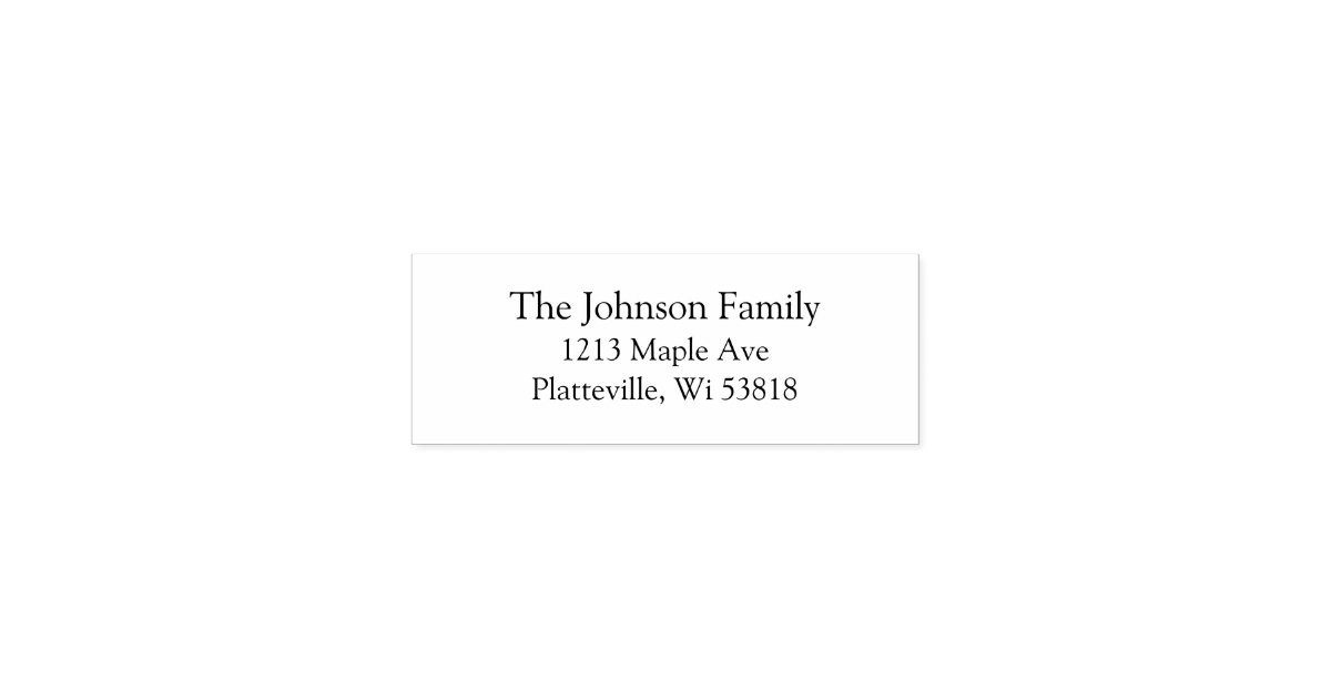 Personalized Family Address Rubber Stamp | Zazzle