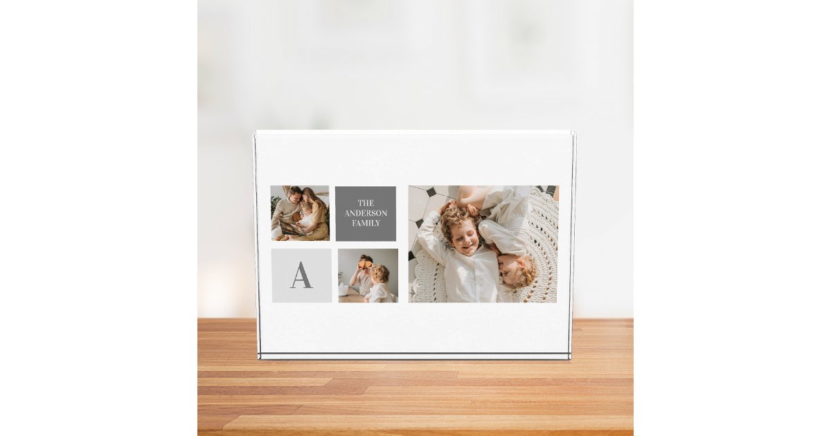 Personalized Family Collage Photo Block | Zazzle