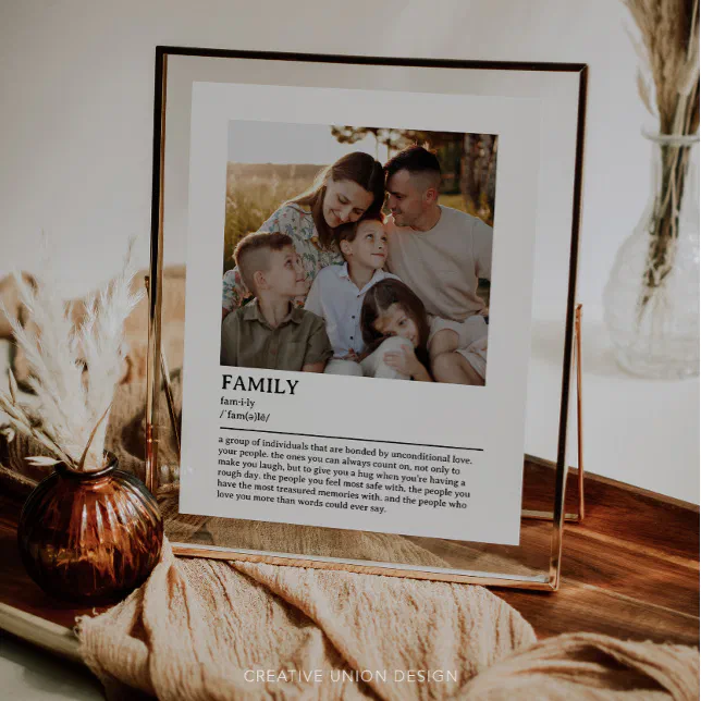 Personalized Family Definition Quote Wall Art | Zazzle