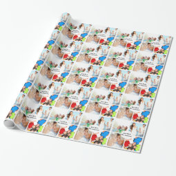 Personalized Family Holiday Photo Wrapping Paper | Zazzle