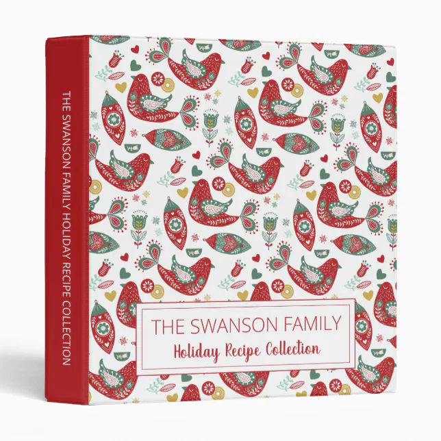 Personalized Family Holiday Recipe Binder | Zazzle