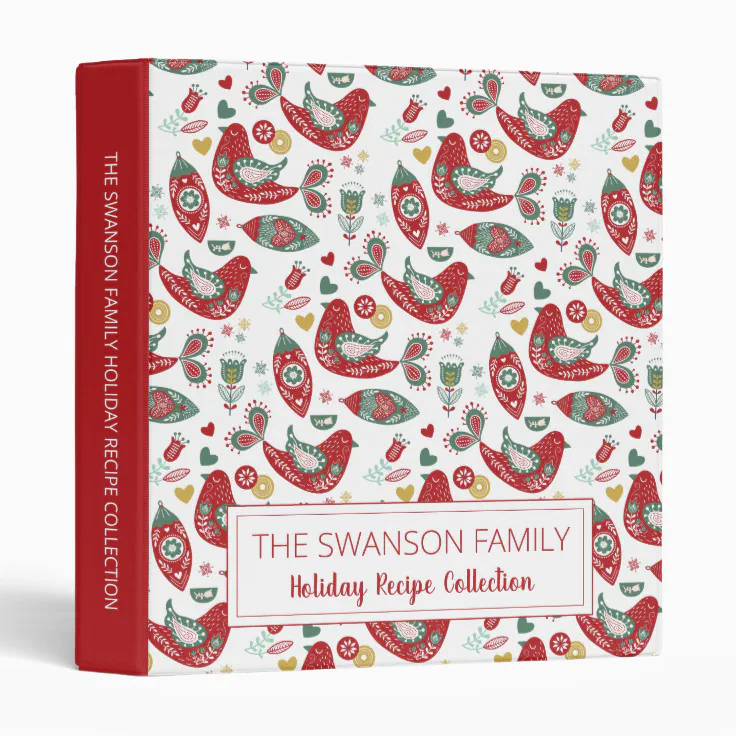 Personalized Family Holiday Recipe Binder | Zazzle