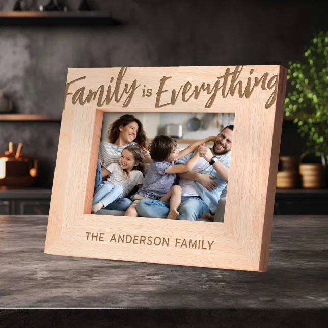 Personalized Family is Everything Engraved Frames | Zazzle