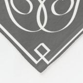 Personalized family last name gray fleece blanket | Zazzle