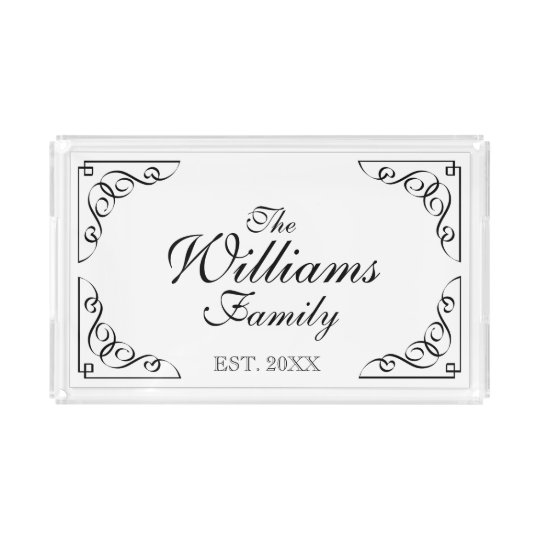 Personalized family last name vanity serving tray | Zazzle.com