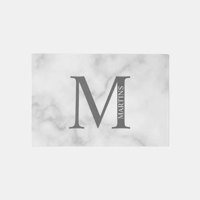 Personalized Family Monogram and Name Outdoor Rug | Zazzle