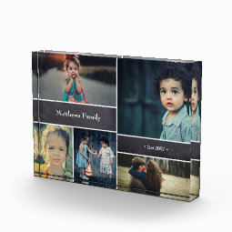 Personalized Family Name, 5 Photo Collage | Zazzle