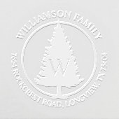 Personalized Family Name & Address Pine Tree Embosser | Zazzle