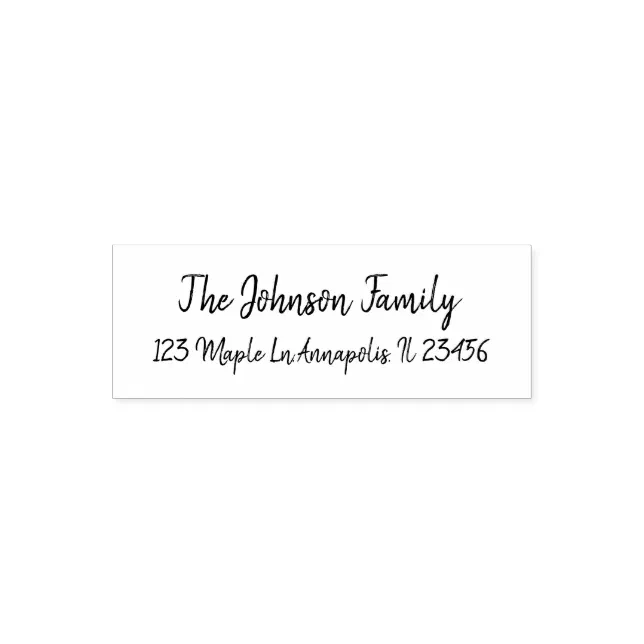 Personalized Family Name and Address Rubber Stamp | Zazzle