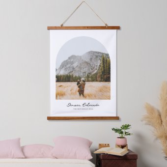 Personalized Family Name and Photo Art Print Hanging Tapestry | Zazzle