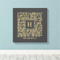 Personalized Family Name Gold Monogram Canvas Print | Zazzle