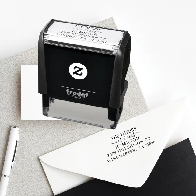 Personalized Family Name Self-inking Stamp | Zazzle