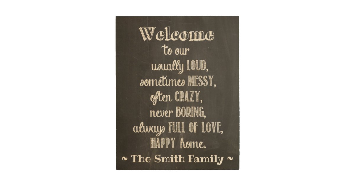 Personalized Family name Welcome Sign | Zazzle